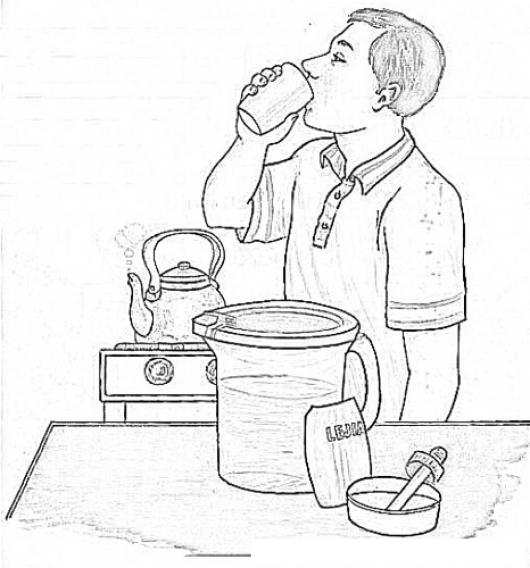 DIBUJO PARA PINTAR Y COLOREAR A UN HOMBRE TOMANDO AGUA HERVIDA Y CON ... DIBUJO PARA PINTAR Y COLOREAR A UN HOMBRE TOMANDO AGUA HERVIDA Y CON ...