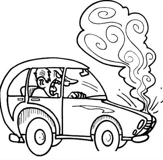 CARRO CALENTADO RADIADOR DESCOMPUESTO TERMOSTATO MALO DIBUJO DE CARRO ...
