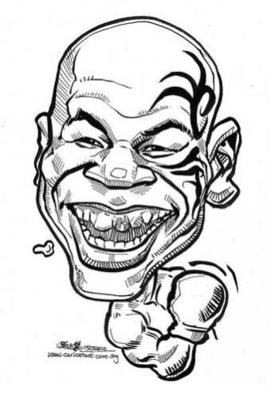 DIBUJO DE MIKE TYSON PARA PINTAR Y COLOREAR A MYKETYSON | DIBUJOS PARA ...