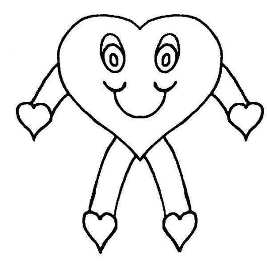 COLOREAR CORAZON CON BRAZOS Y PIERNAS | DIBUJOS PARA PINTAR | Dibujos ...