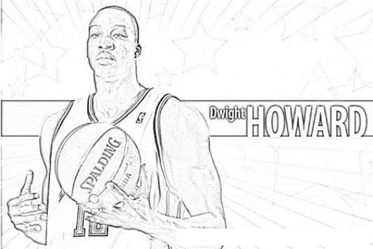 Dwight Howard Coloring Pages Sketch Coloring Page