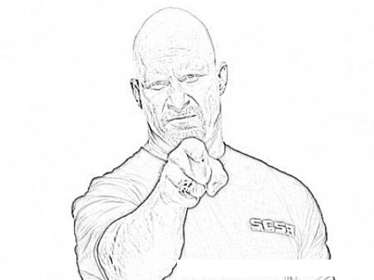 Stone Cold Steve Austin Coloring Pages Sketch Coloring Page