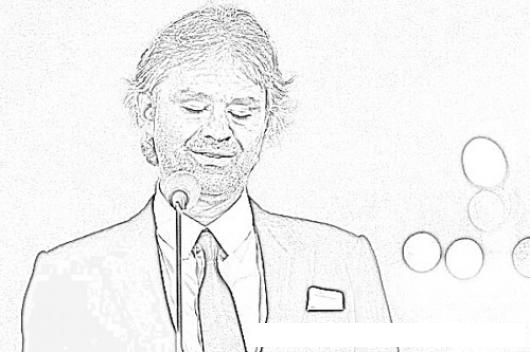 ANDREA BOCELLI COLORING PAGE PARA COLOREAR Y PINTAR | DIBUJOS PARA ...