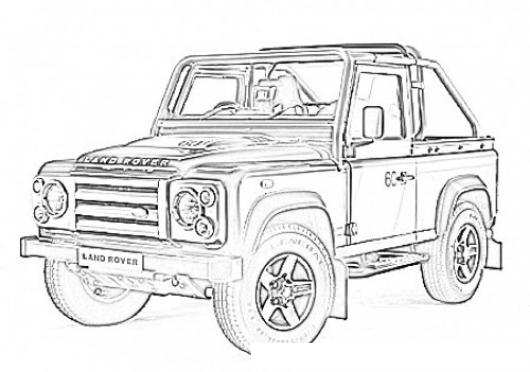 LAND ROVER DEFENDER 2012 COLORING PAGE PARA IMPRIMIR Y COLOREAR ...
