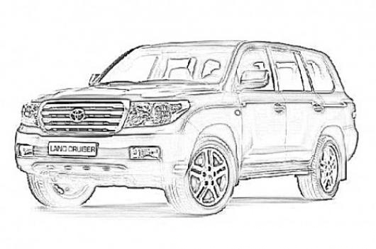 Toyota Land Cruiser Coloring Pages Sketch Coloring Page