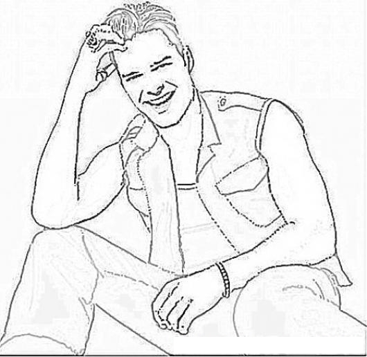 DIBUJO DE RICKY MARTIN PARA PINTAR Y COLOREAR A RIKY MARTIN CANTANTE ...
