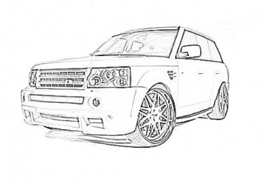 DIBUJO DE RANGE ROVER SPORT PARA IMPRIMIR PINTAR Y COLOREAR | DIBUJOS ...